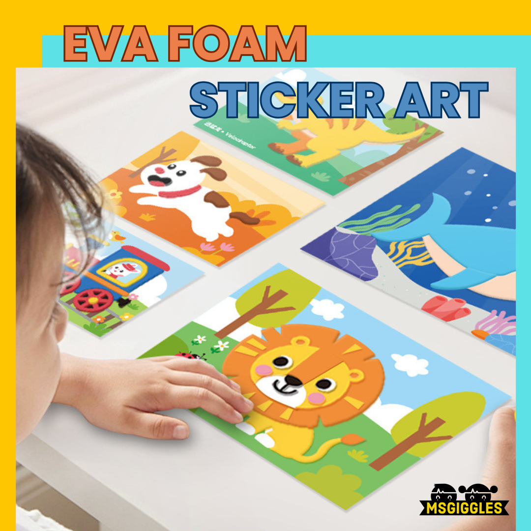 EVA Stickers Art - Fine Motor Practice without Mess | MsGiggles Kids