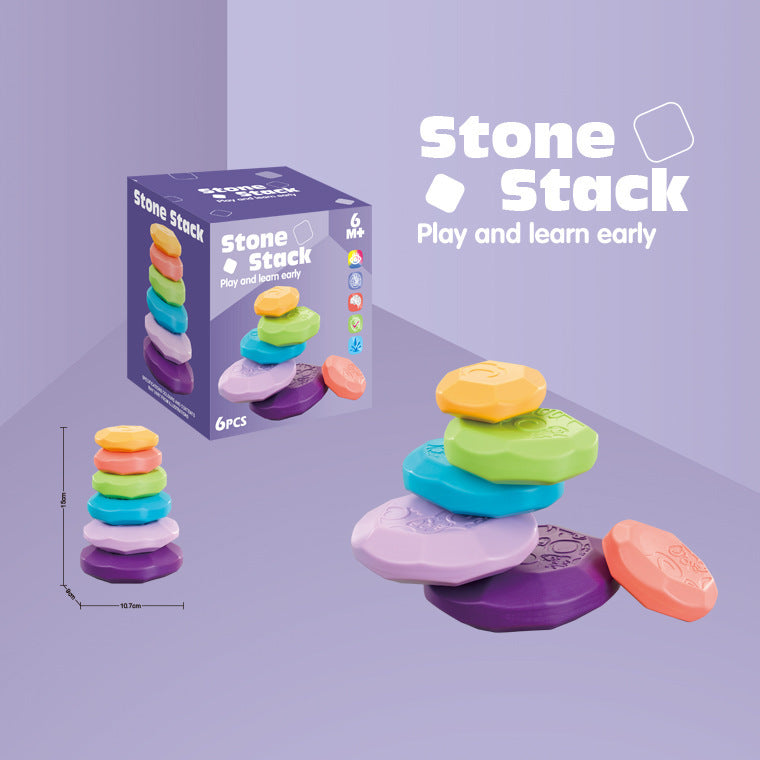 Stone & Stack Baby Toy for Developing Gross Motor Skills | MsGiggles Kids